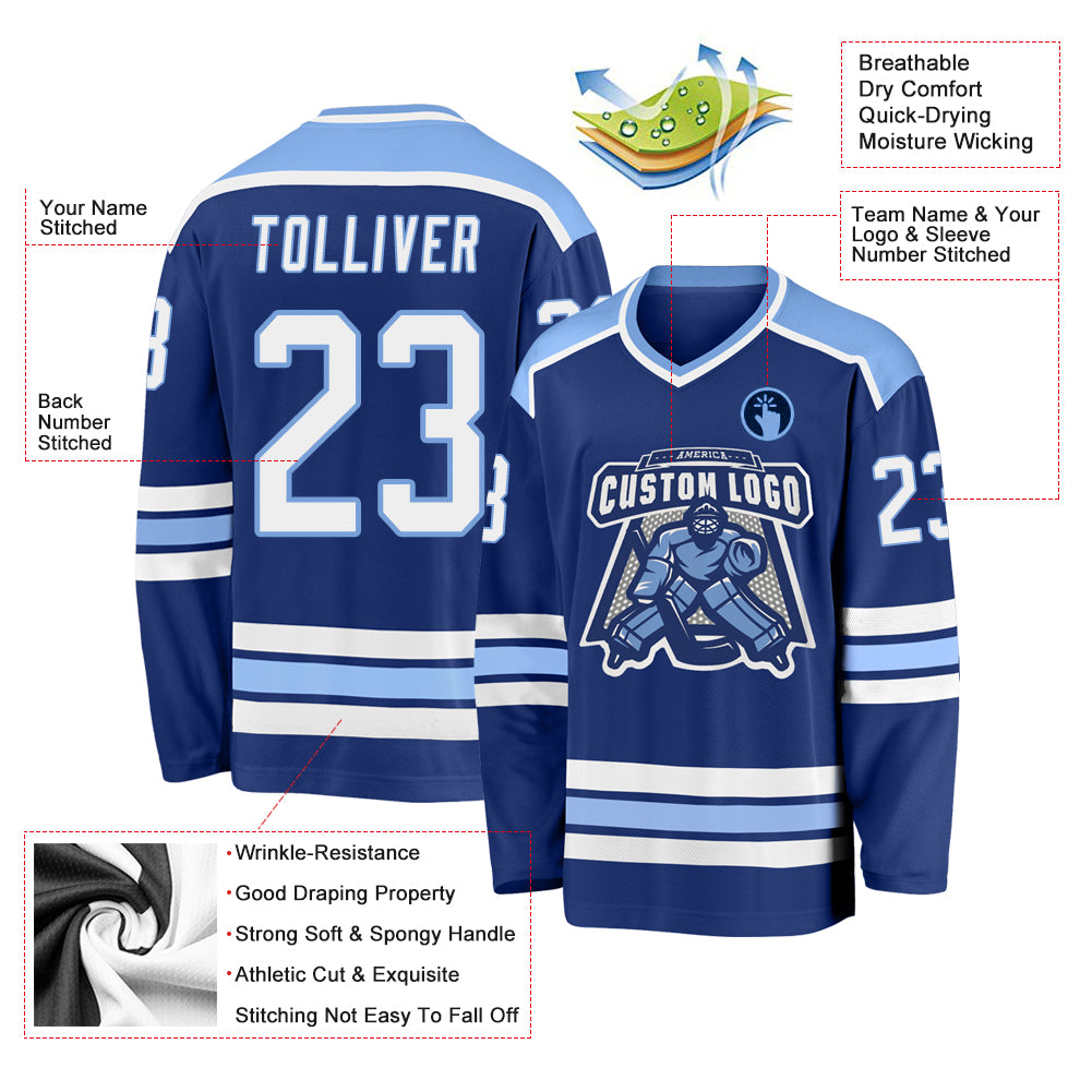 Custom Royal White-Light Blue Hockey Jersey Sale– Fcustom Custom Royal White-Light Blue Hockey Jersey Sale– Fcustom